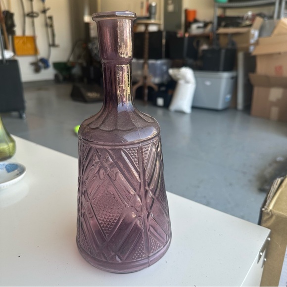 Accents | Vintage Mcm Elegant Purple Glass Decanter | Poshmark